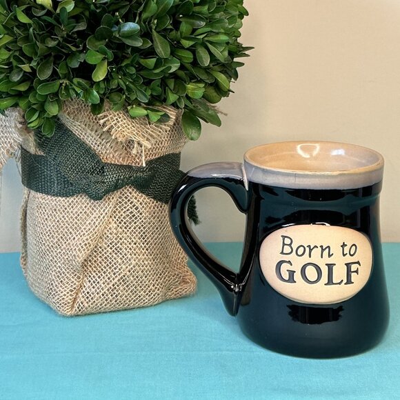 Burton | Kitchen | Born To Golf Serenity Prayer Stoneware Pottery ...
